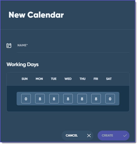 Adding a Work Calendar